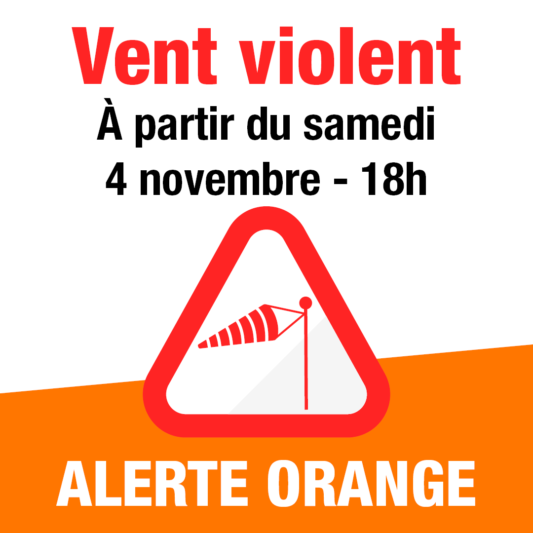 [VENT VIOLENT] ALERTE ORANGE - samedi 04 novembre - La tempête DOMINGOS touchera la Vendée à ...